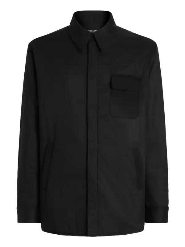 Dolce & Gabbana Polo-collar Shirt Jacket - Black