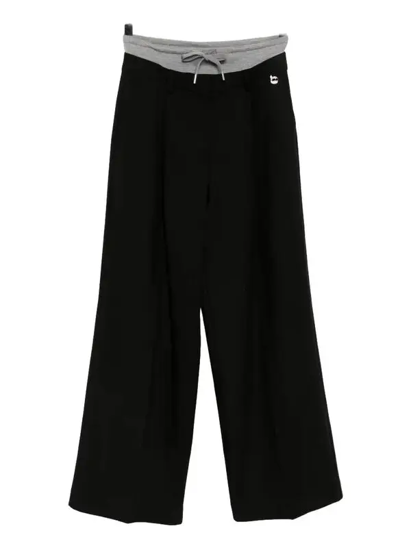Karl Lagerfeld Ikon Double-waistband Trousers - Black