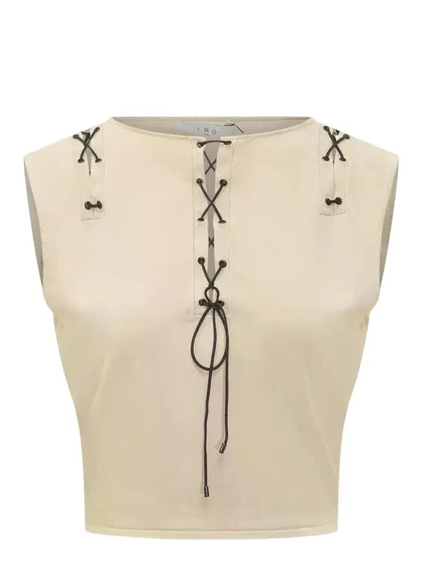 IRO PARIS Lace-up Top - Neutrals
