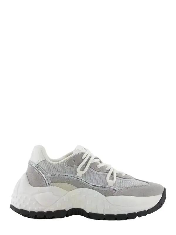 Armani Exchange Panelled Sneakers - Grey