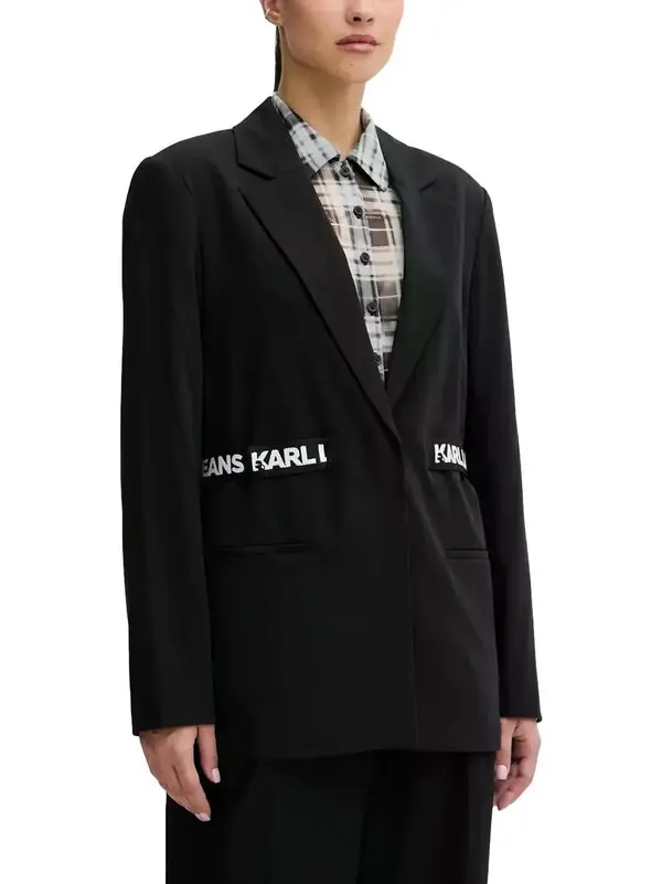 Karl Lagerfeld Logo-detail Blazer - Black