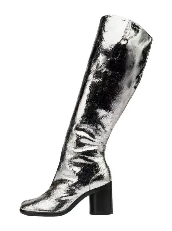 MAISON MARGIELA Heeled Tabi Boots - Silver