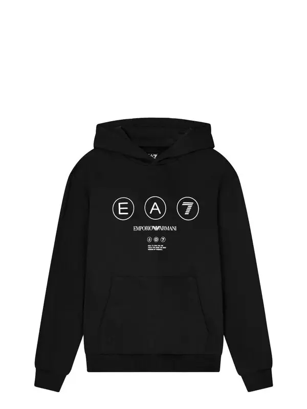Emporio Armani Logo-print Hoodie - Black