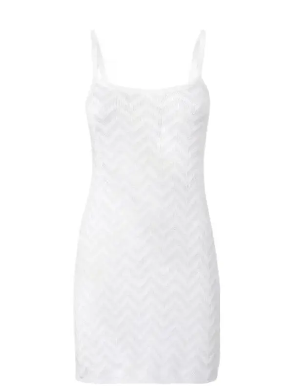 Missoni Chevron Strap Mini Dress - White
