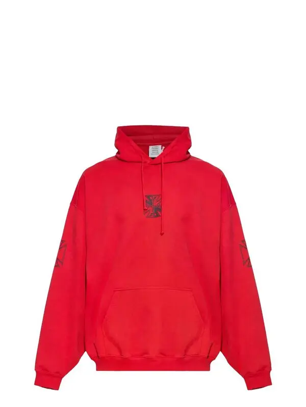 Vetements Graphic-print Hoodie - Red