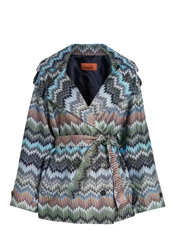 Missoni Zigzag Belted Jacket - Blue