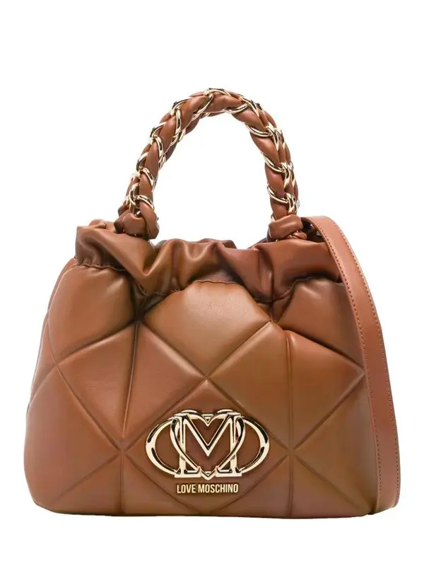 Moschino Quilted Tote Bag - Brown
