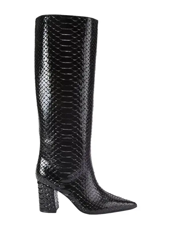 Kurt Geiger Reptile-effect Block-heel Boots - Black