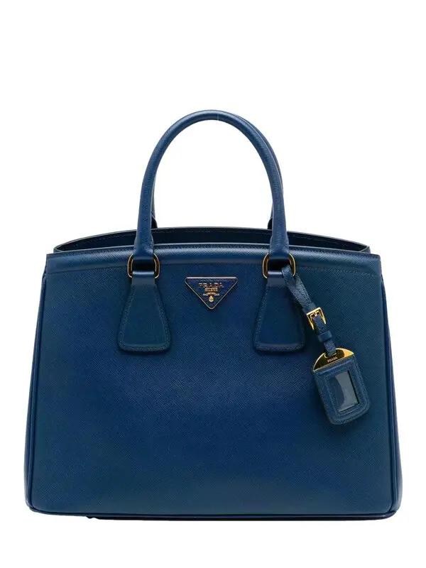 Prada Saffiano Lux Parabole Tote Bag - Blue