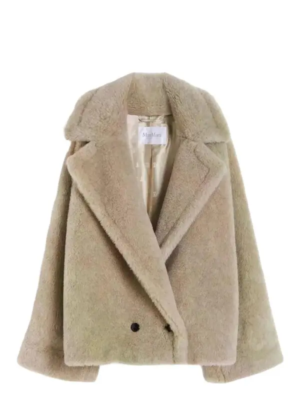 Max Mara Double-breasted Teddy Coat - Neutrals