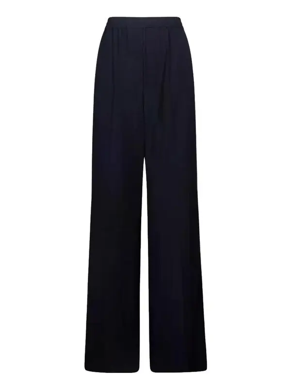 Max Mara Elasticated-waistband Wide-leg Trousers - Blue