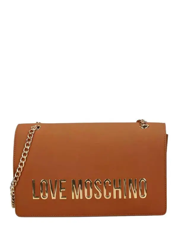 Moschino Logo-embellished Shoulder Bag - Brown