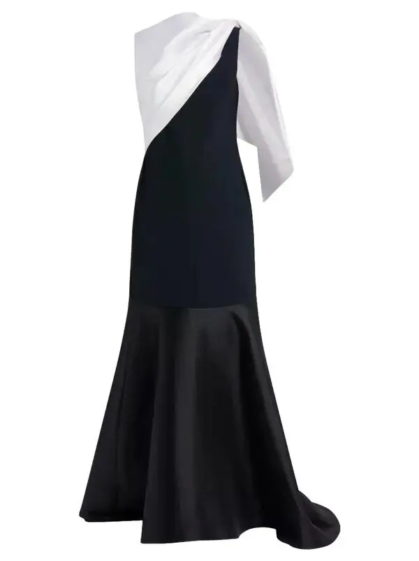 GRETA CONSTANTINE Draped Gown - Black