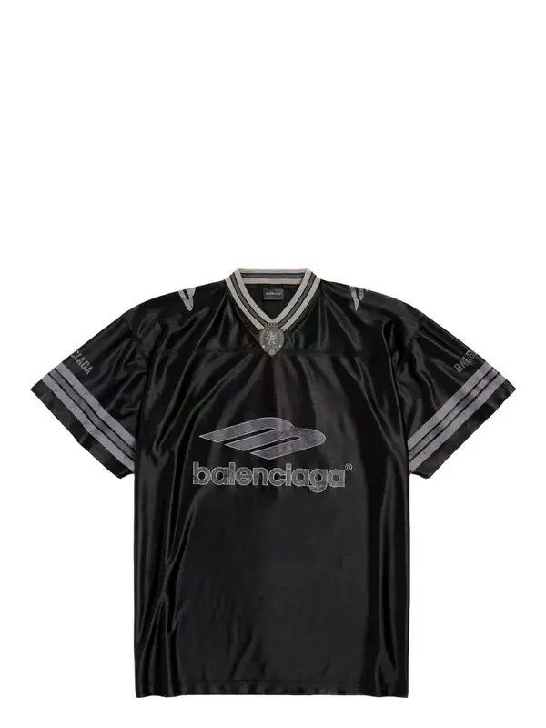 Balenciaga 3b Football V-neck T-shirt - Black