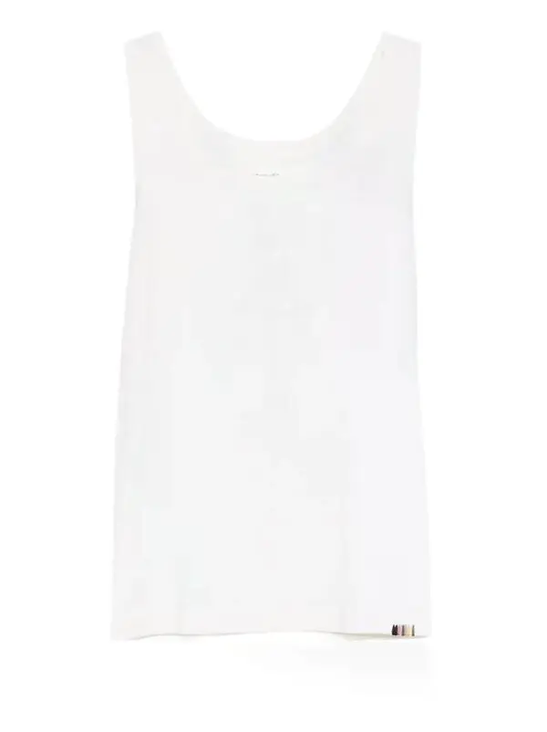 EXTREME CASHMERE X Nº453 Claudia Scoop-neck Tank Top - White