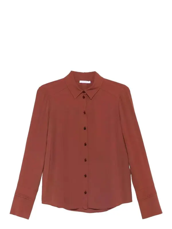 Patrizia Pepe Button-fastening Cuff Shirt - Brown