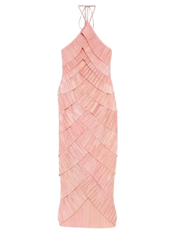 Cult Gaia Patrizia Pleated Midi Dress - Pink