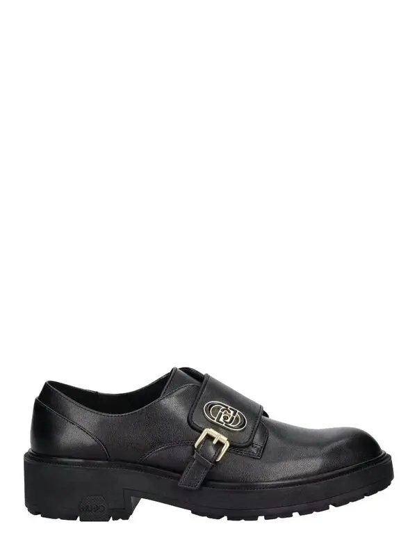 Liu Jo Buckle Strap Monk Shoes - Black