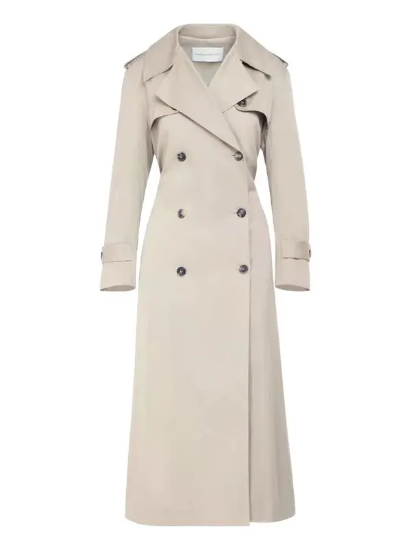 Florence & Fortitude Double-breasted Bow Coat - Neutrals