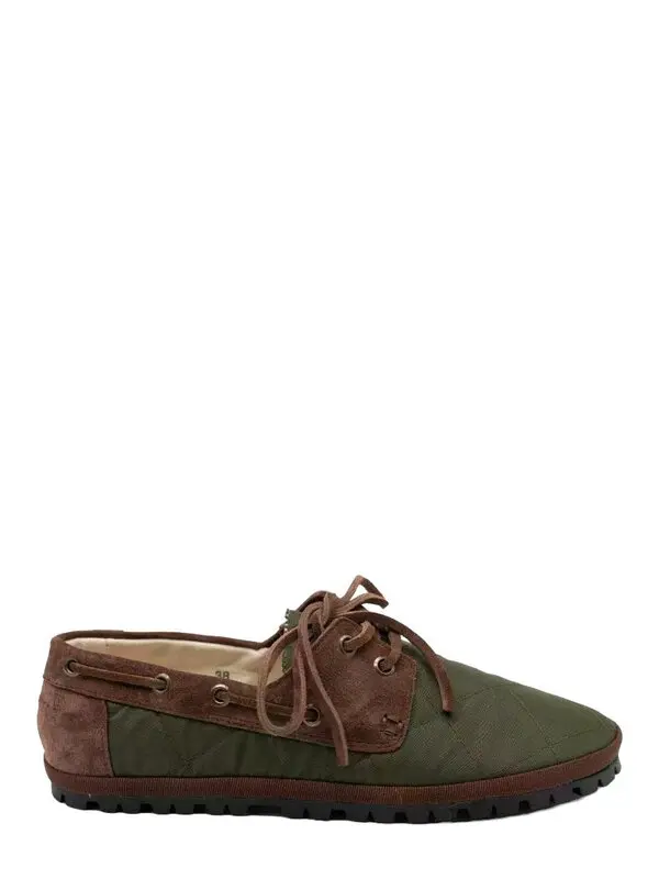 GONDOLINA Laguna Quilted Boat Shoes - Green