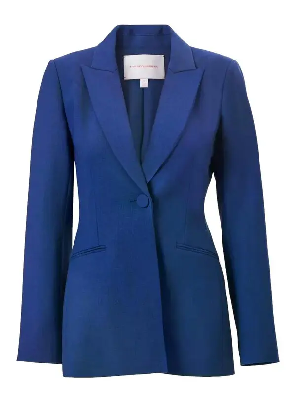 Carolina Herrera Single-breasted Lapel Jacket - Blue