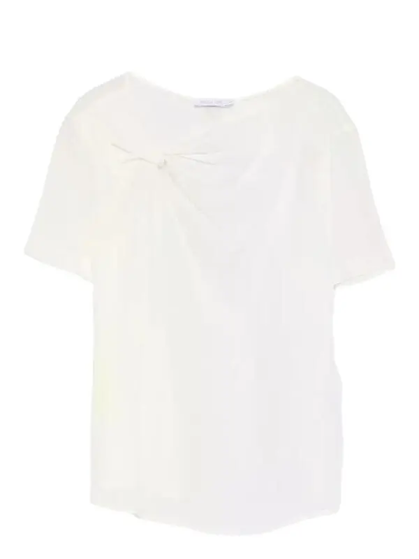 Patrizia Pepe Asymmetric Short-sleeve Top - White