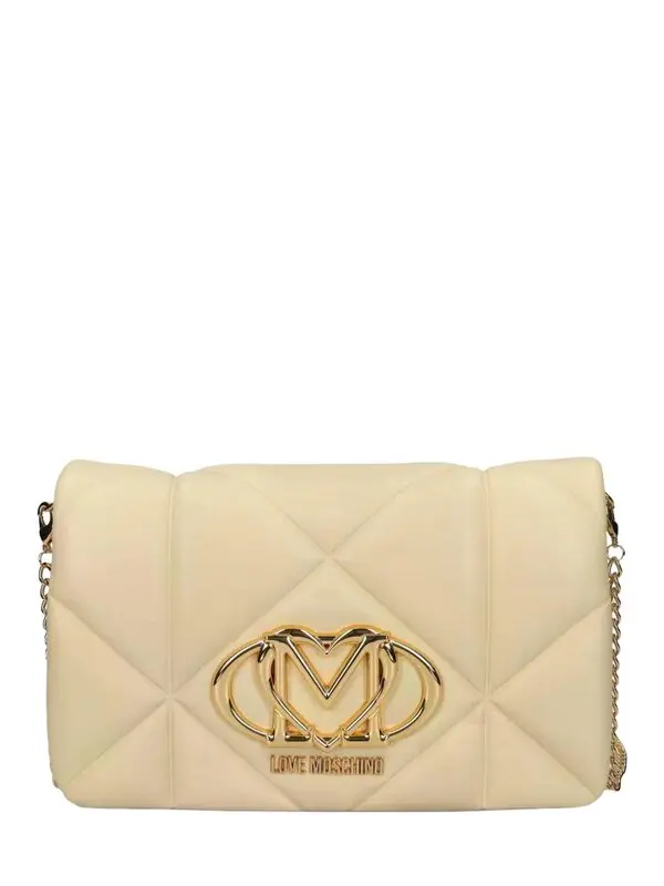 Moschino Diamond-quilted Crossbody Bag - Neutrals