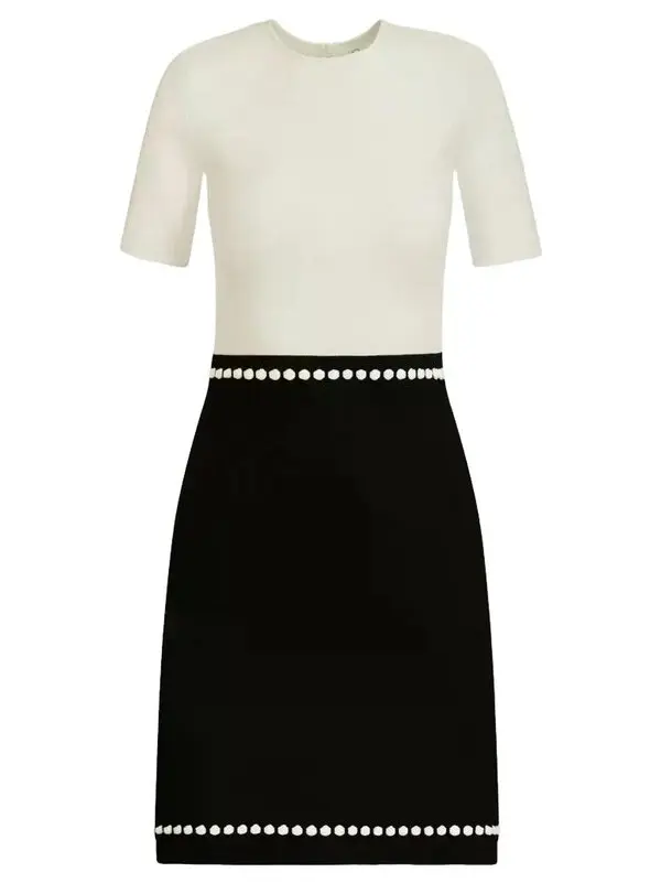 Oscar De La Renta Bubble Trim Dress - Black