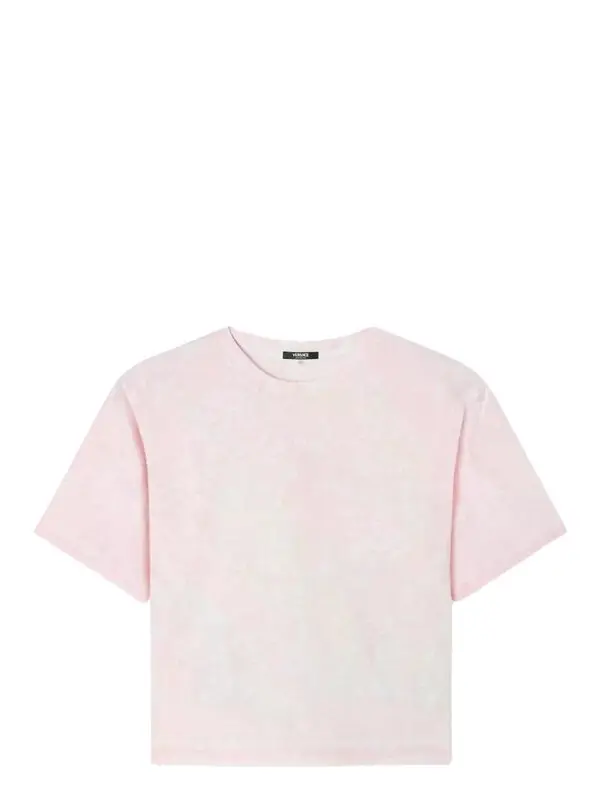Versace Printed Cotton T-shirt - Pink