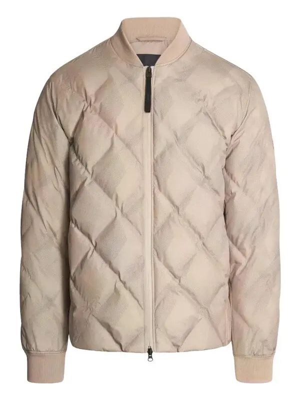 ALPHA TAURI Diamond-quilted Padded Jacket - Neutrals