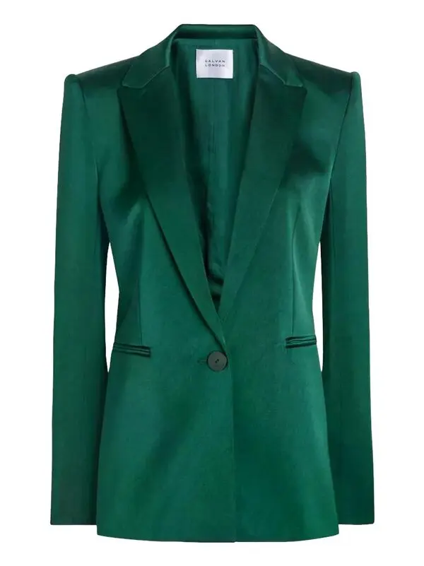 Galvan Single-breasted Blazer - Green