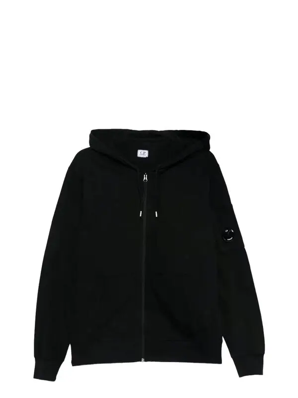 C.P. COMPANY Zip Hooded Sweatshirt - Black