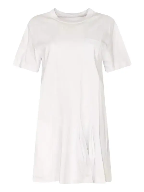 Sacai T-shirt Dress - White