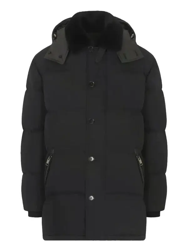 Brioni Hooded Puffer Coat - Black