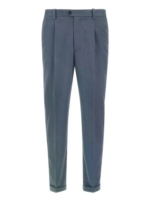 DEVORE INCIPIT Pleated Trousers - Blue