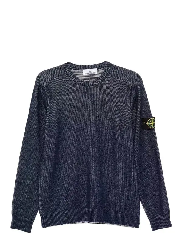 Stone Island Textured Crew-neck Sweater - Blue