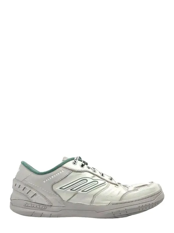 Balenciaga Leather Lace-up Sneakers - Neutrals