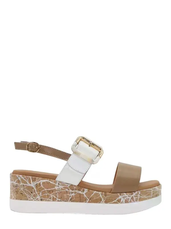 Ron White Cork Wedge Sandals - Neutrals