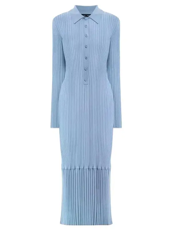 Proenza Schouler Ribbed Luiza Dress - Blue