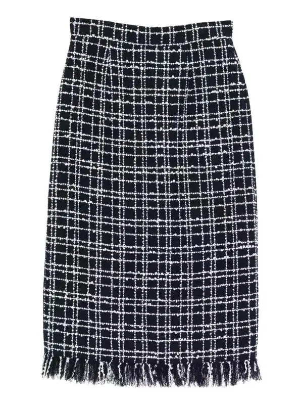 THELAURENT Check-pattern Midi Skirt - Blue