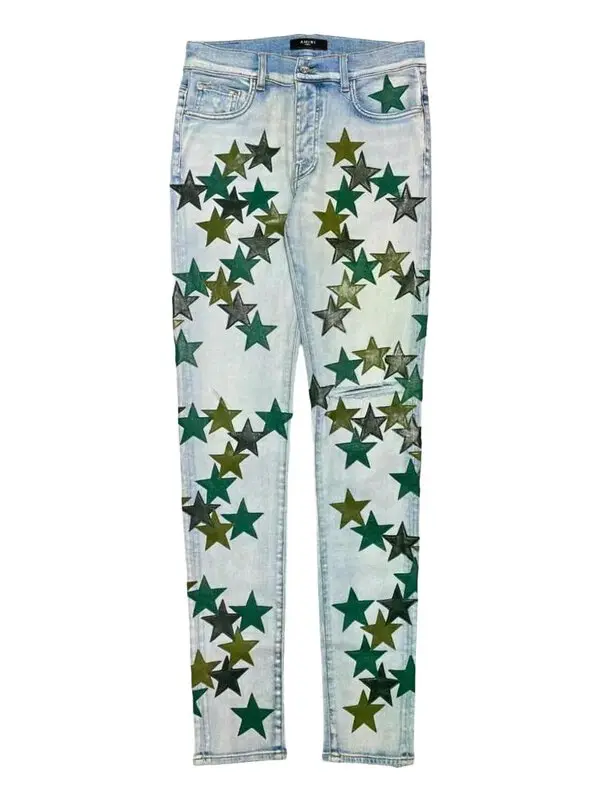 Amiri Star-patch Jeans - Blue
