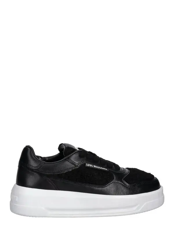 Moschino Logo-detail Platform Sneakers - Black