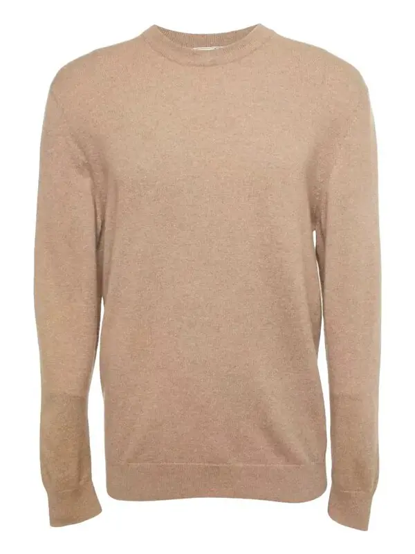 Hermès Cashmere Sweater With Leather Trim - Neutrals