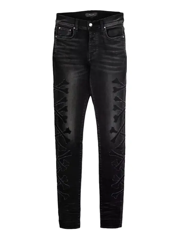 Amiri Bones Detail Jeans - Black