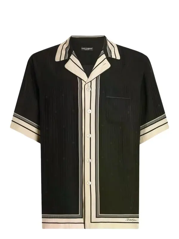 Dolce & Gabbana Striped-detail Shirt - Black