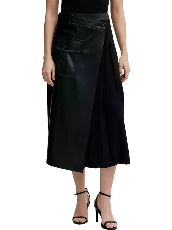 Sisley Wrap Mid Skirt - Black