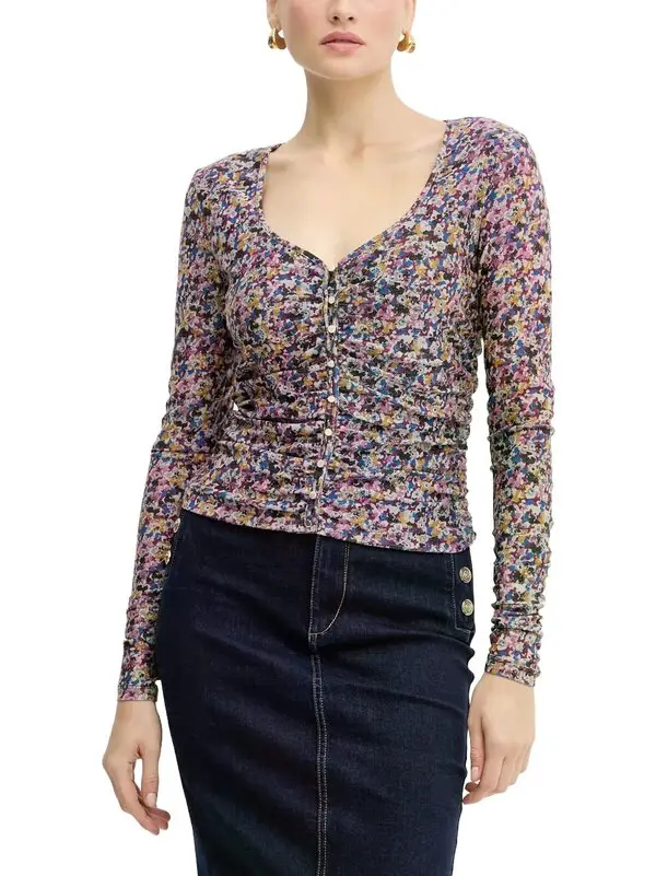 Liu Jo Floral Buttoned Blouse - Purple