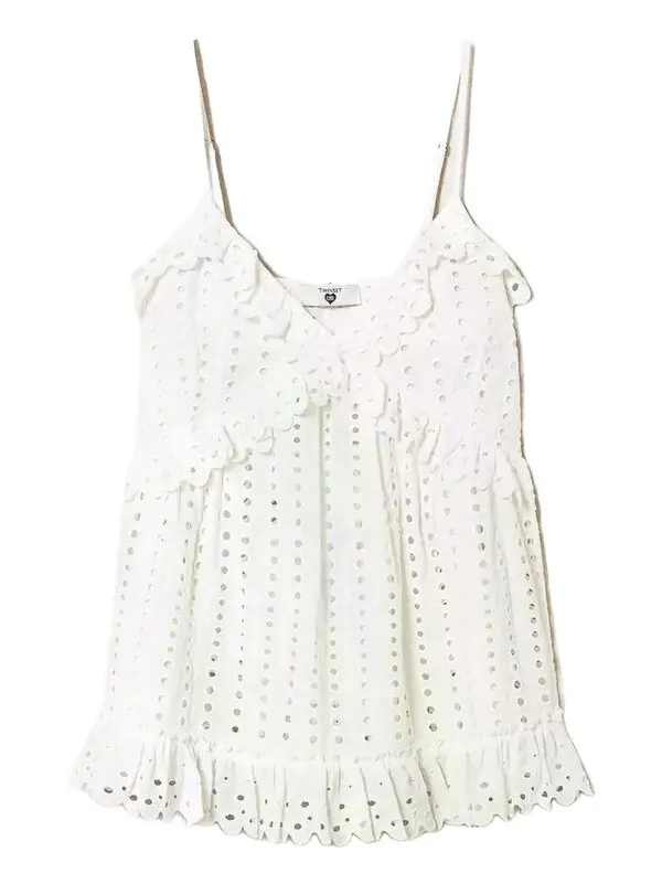 TWINSET Broderie Anglaise Top - White