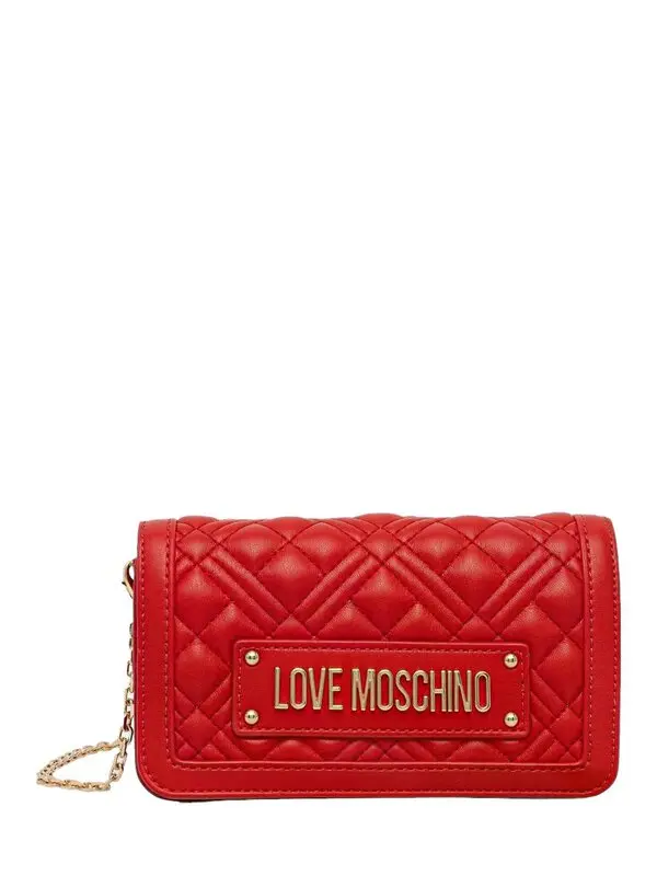 Moschino Quilted Chain-strap Shoulder Bag - Red