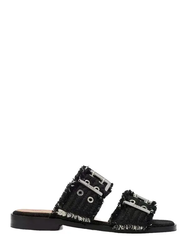 GANNI Buckled Sandals - Black